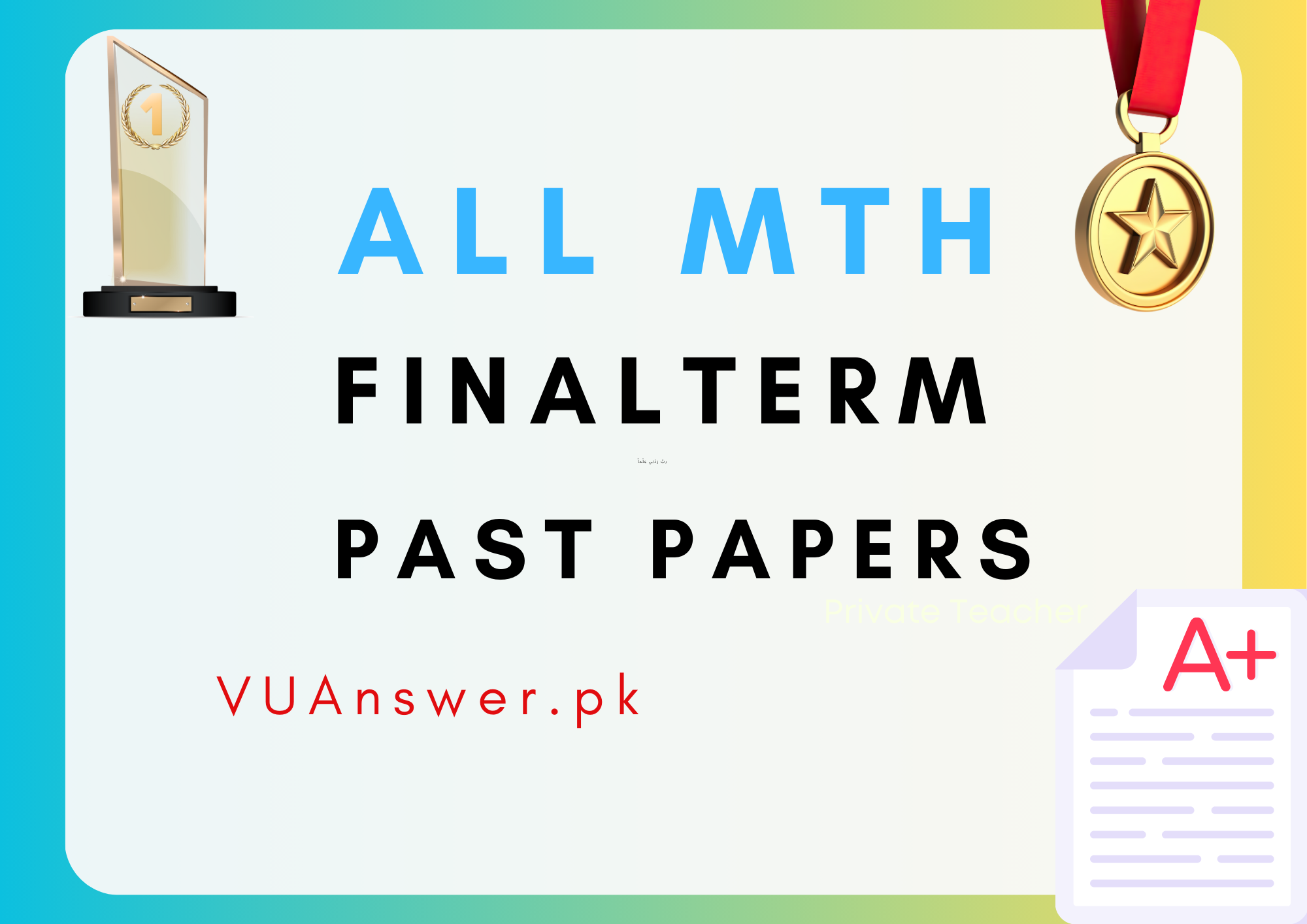 VU MTH Finalterm Past Papers VU MTH Finalterm Past Papers